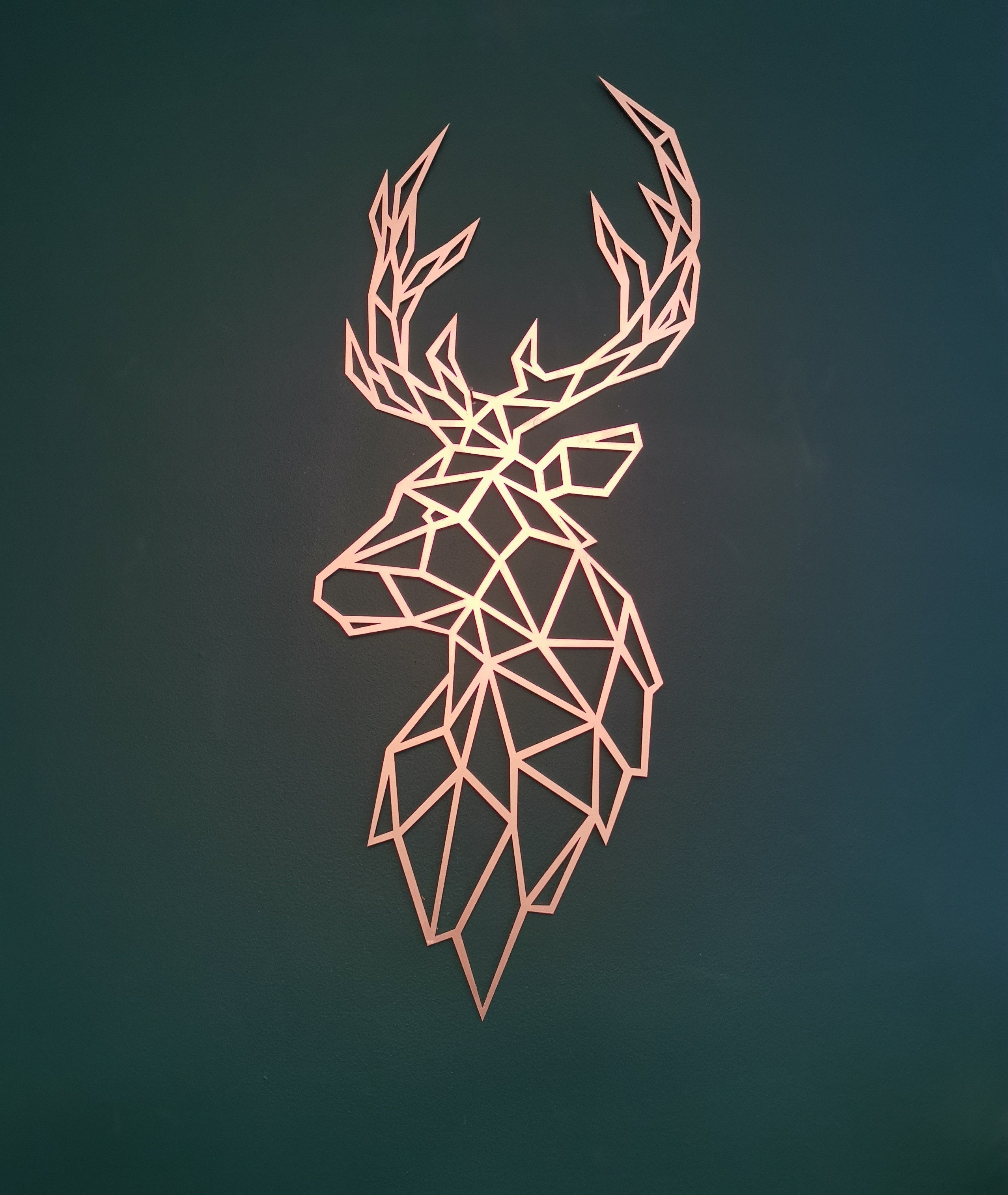 Geometric Stag - Side View | Metal Legacy